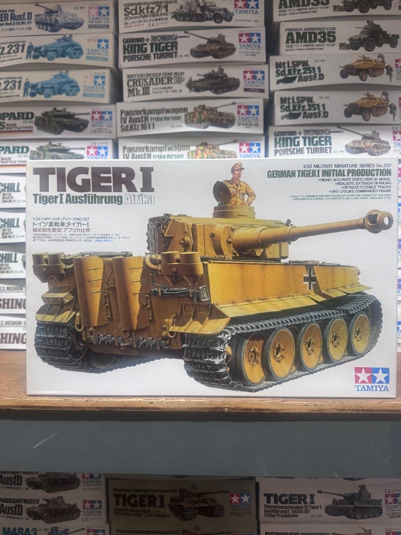 田宮 Tamiya 35227 1/35 German Tiger I Initial Production Model Kit ...