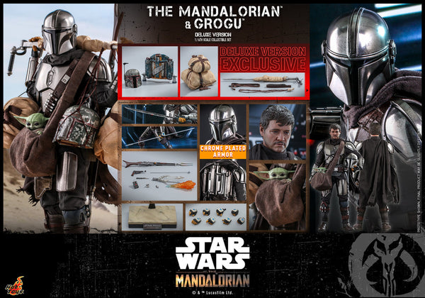 Hot Toys TMS052 The Mandalorian and Grogu Deluxe 星球大戰 曼達洛人與小尤達 豪華版 ...